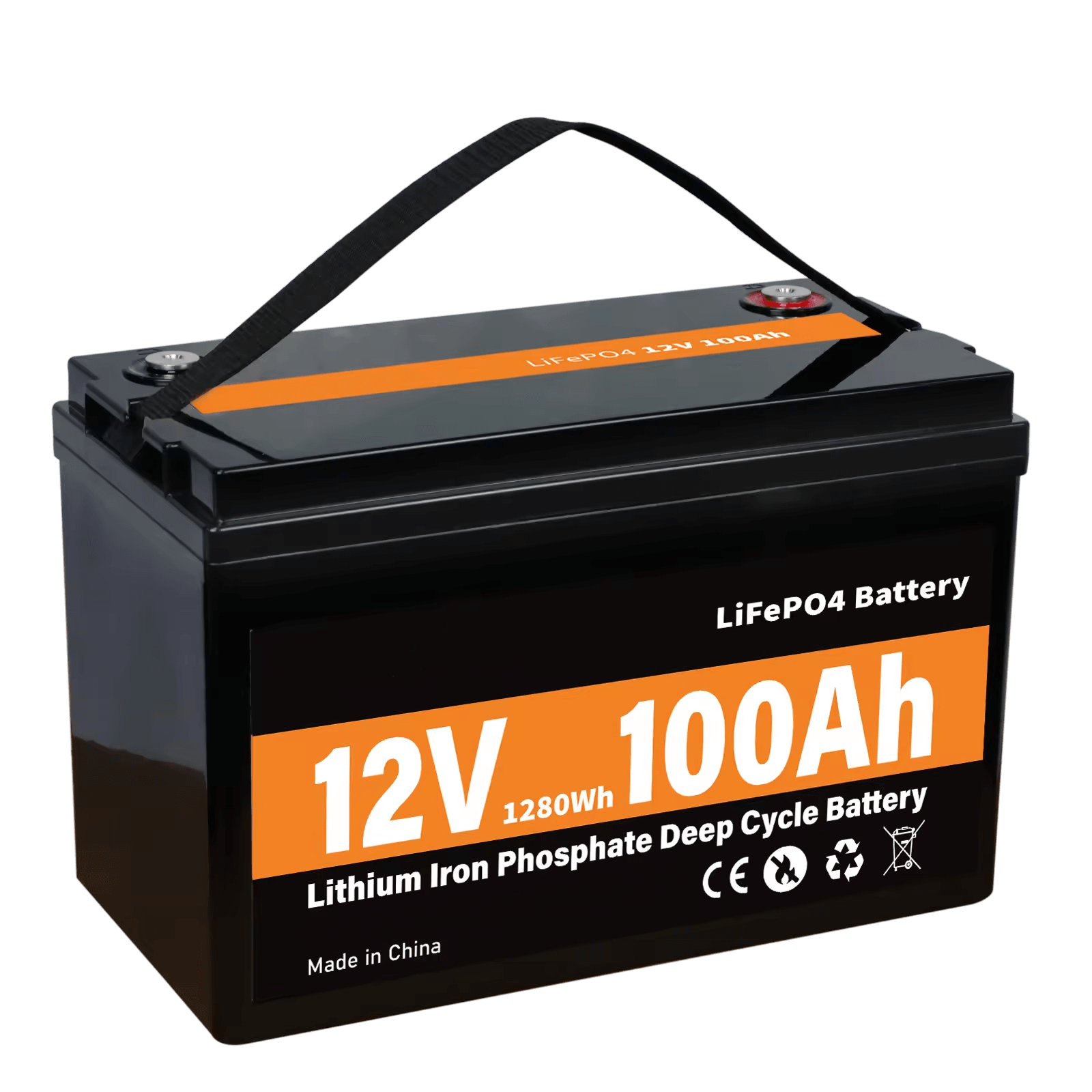 LiFePO4 بطارية تخزين الطاقة الشمسية 12 فولت 100 أمبير - Ainbattery.com